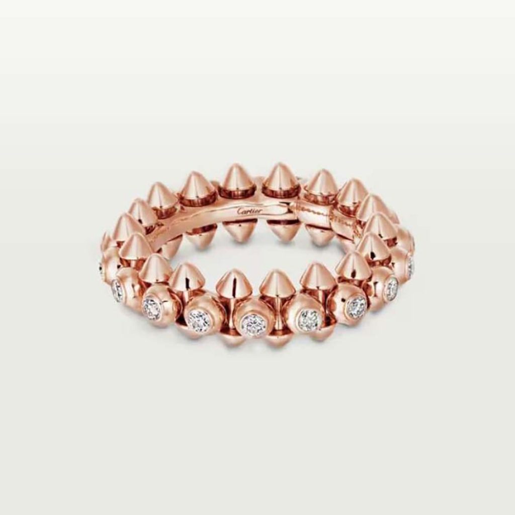 Cartier Women Clash De Cartier Ring Diamonds in Rose Gold N4765400